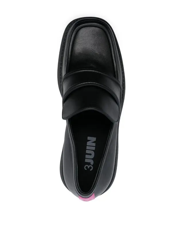 3JUIN Penny-slot Leather Loafers