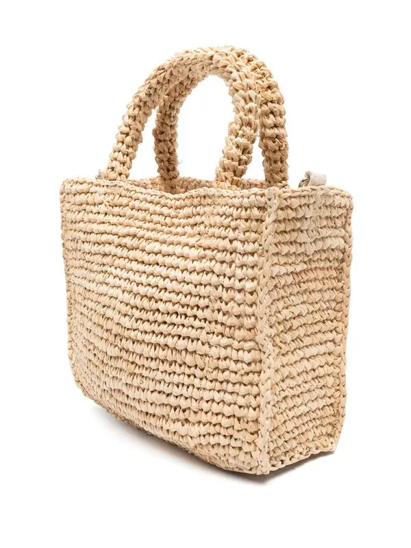 MC2 SAINT BARTH Mini Vanity Raffia Tote Bag