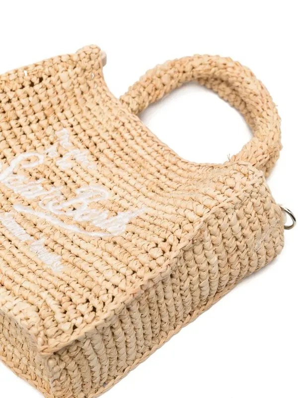 MC2 SAINT BARTH Mini Vanity Raffia Tote Bag