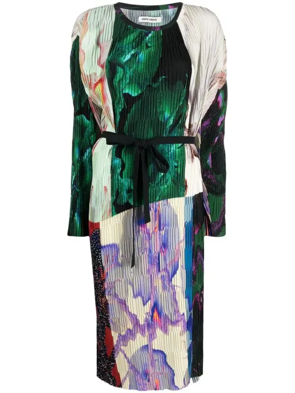 Henrik Vibskov Plissé-effect Midi Dress