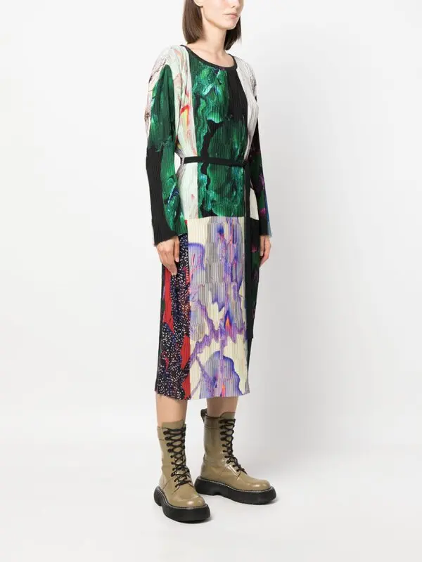 Henrik Vibskov Plissé-effect Midi Dress