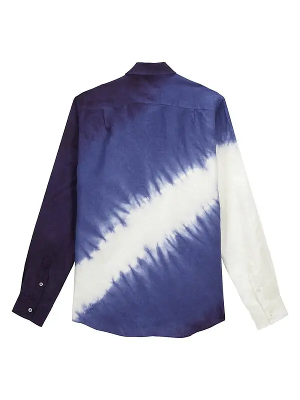 Vilebrequin Graphic Linen Button-front Shirt - Faience