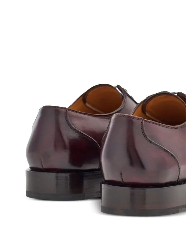 FERRAGAMO Square-toe Leather Oxford Shoes