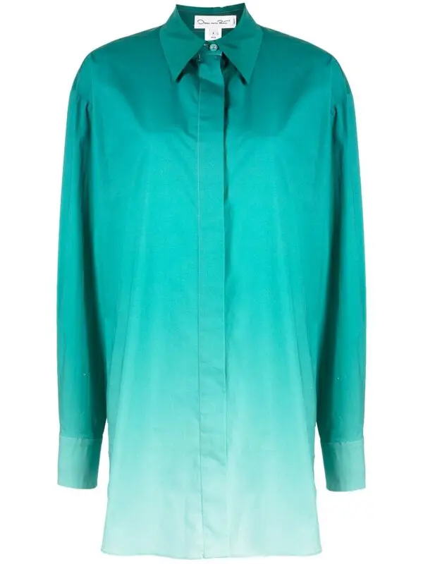 Oscar De La Renta Ombré-effect Shirt Jacket