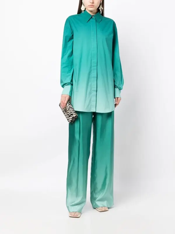 Oscar De La Renta Ombré-effect Shirt Jacket