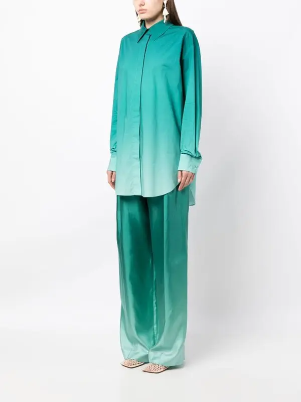 Oscar De La Renta Ombré-effect Shirt Jacket