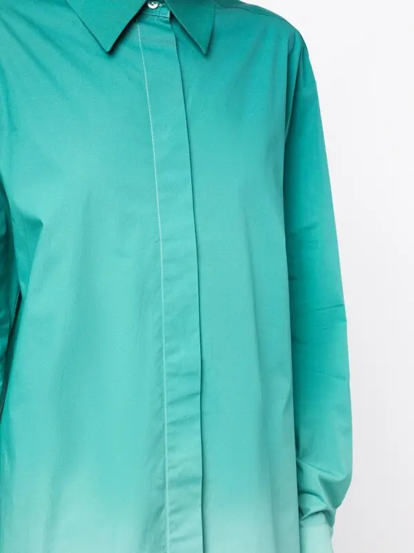 Oscar De La Renta Ombré-effect Shirt Jacket