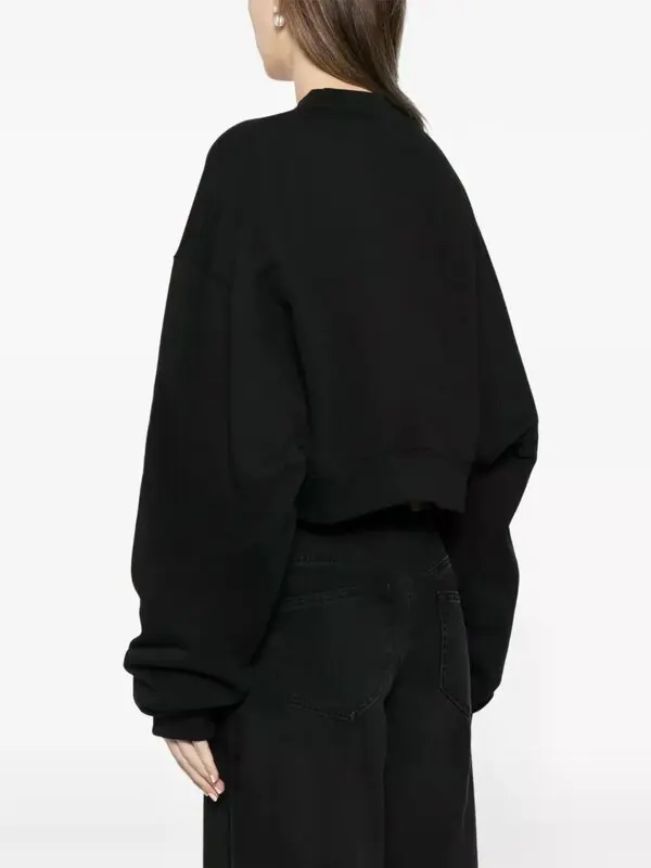 Off-White Logo-print Cropped Sweatshirt