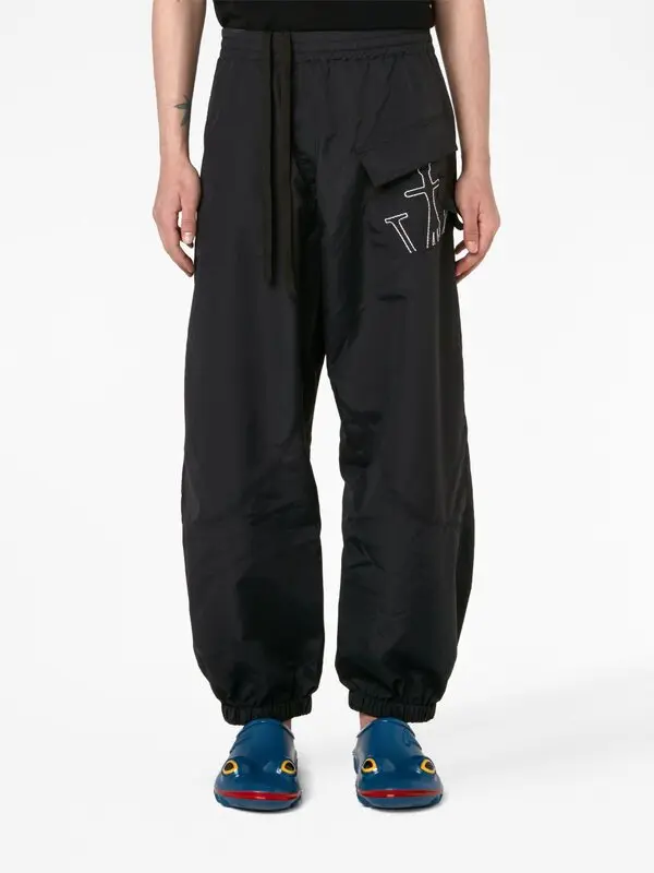 JW Anderson Anchor-embroidered Twisted Track Pants