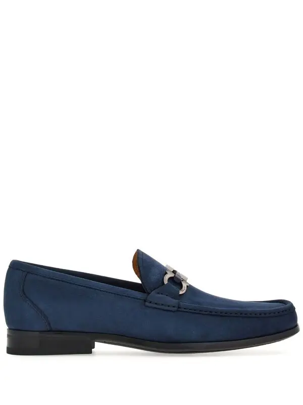 FERRAGAMO Gancini Suede Loafers