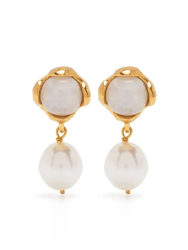 ALIGHIERI The Moonlight Capture Pearl Earrings - Gold