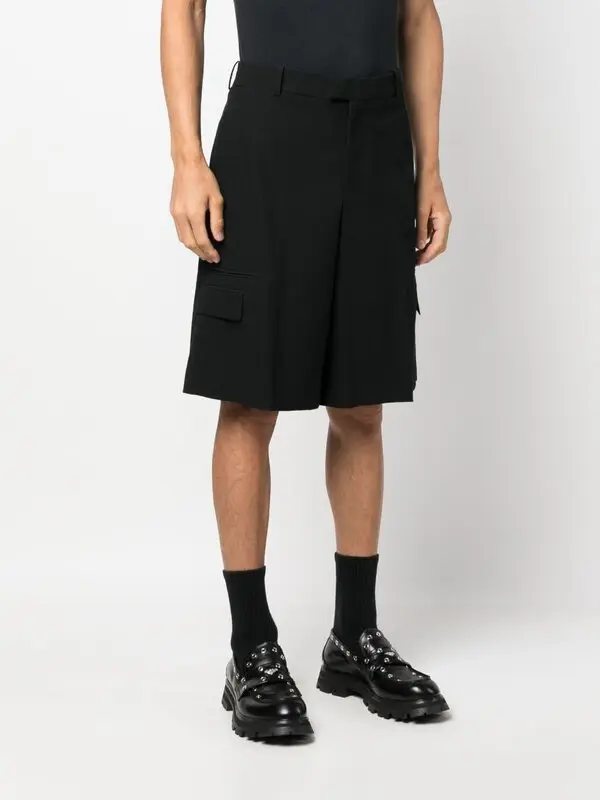 Alexander McQueen Tailored Cotton Shorts - Black