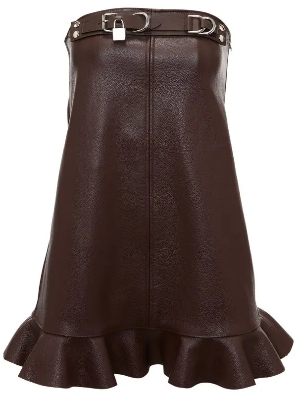 JW Anderson Padlock-detail Mini Dress - Brown