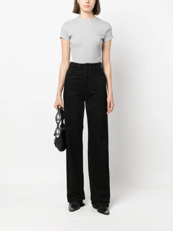 Isabel Marant Étoile Taomi Ribbed Cotton T-shirt - Grey