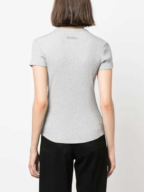 Isabel Marant Étoile Taomi Ribbed Cotton T-shirt - Grey