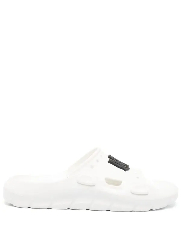 Amiri Logo-patch Round-toe Slides