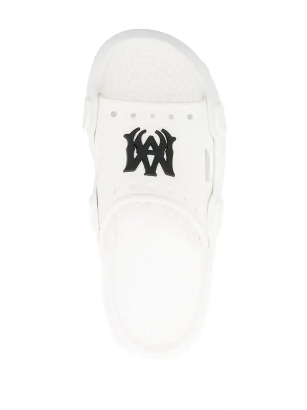 Amiri Logo-patch Round-toe Slides