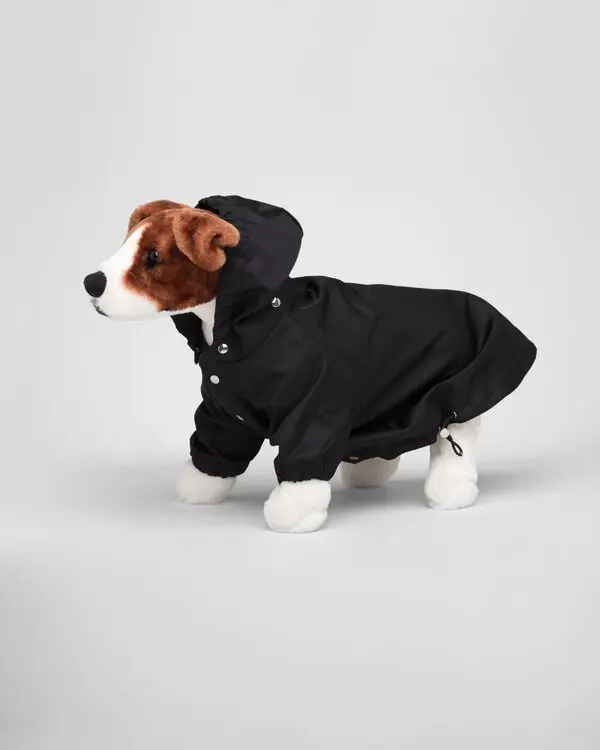 Prada Re-nylon Dog Raincoat With Hood - Black