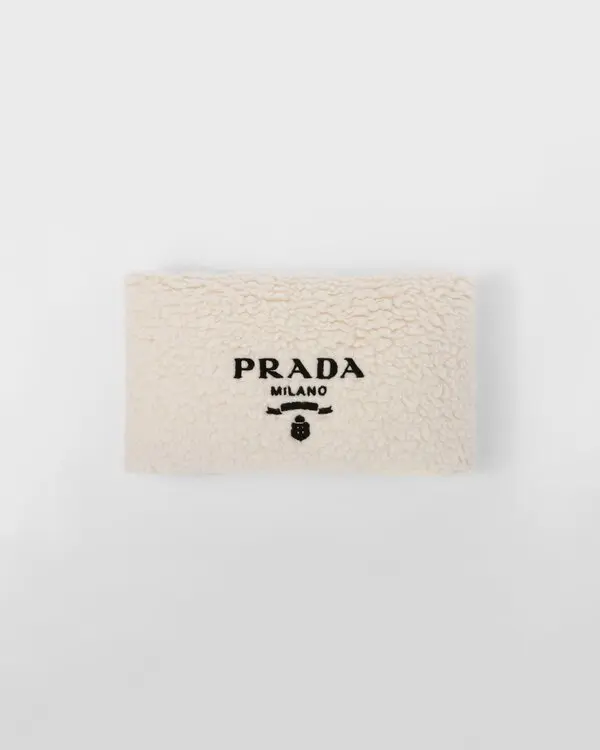 Prada Faux-fur Cashmere And Wool Throw Pillow - Tan/black