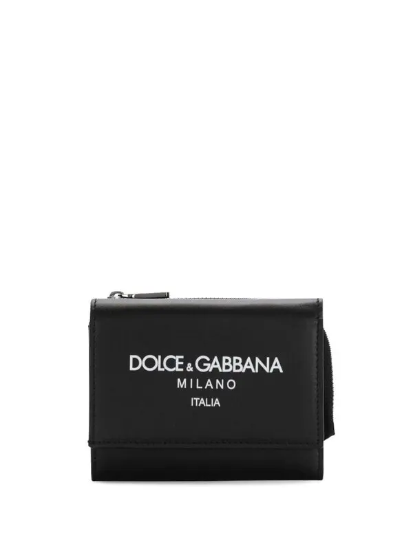 Dolce & Gabbana Logo-print Flap Wallet - Black