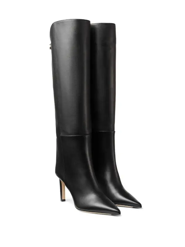 JIMMY CHOO Alizze Leather Boots - Black