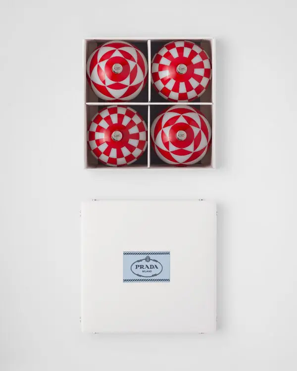 Prada Glass Christmas Ornament Set