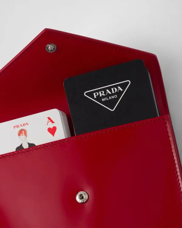 Prada Playing Cards With Leather Case