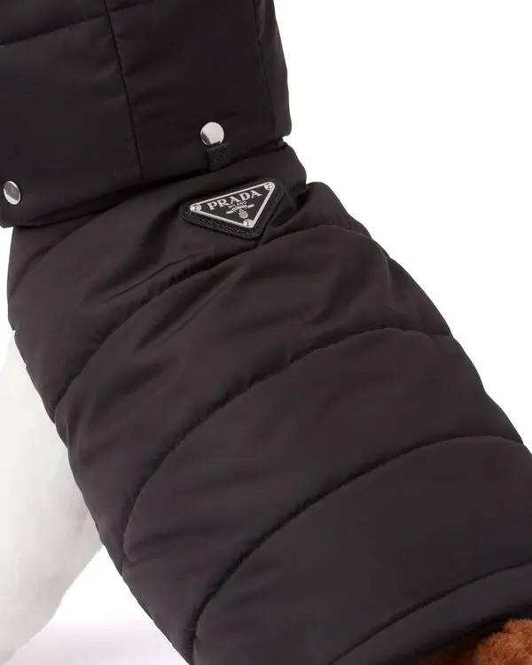 Prada Re-nylon Puffer Dog Coat With Hood