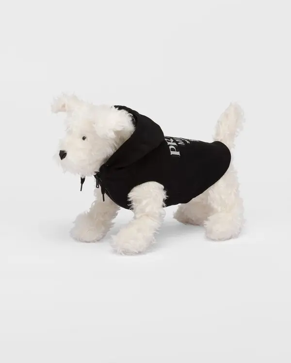 Prada Cotton Fleece Pet Hoodie - Black/white