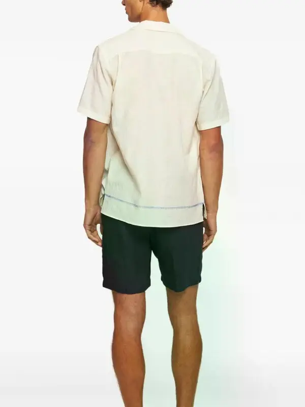 Orlebar Brown Mid-rise Linen Shorts - Blue