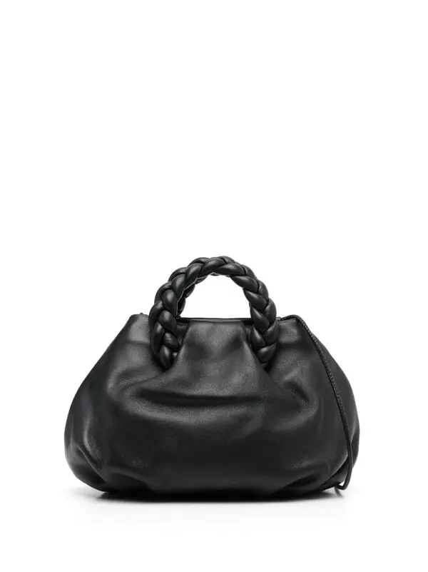 Hereu Bombon Leather Tote Bag - Black