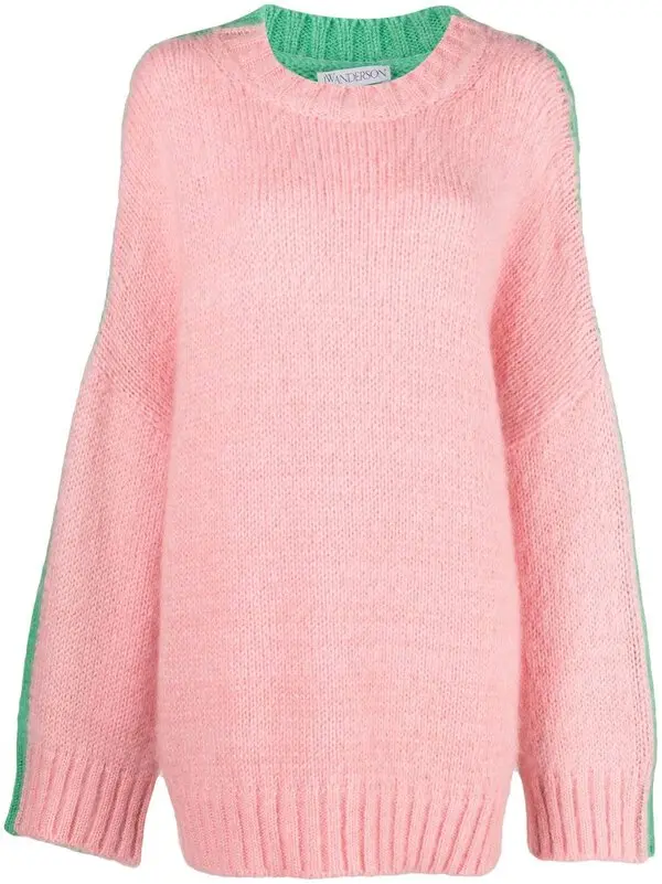 Colour Block Ribbed Jumper