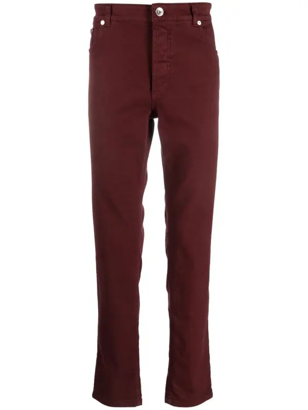 Brunello Cucinelli Mid-rise Straight-leg Jeans - Red