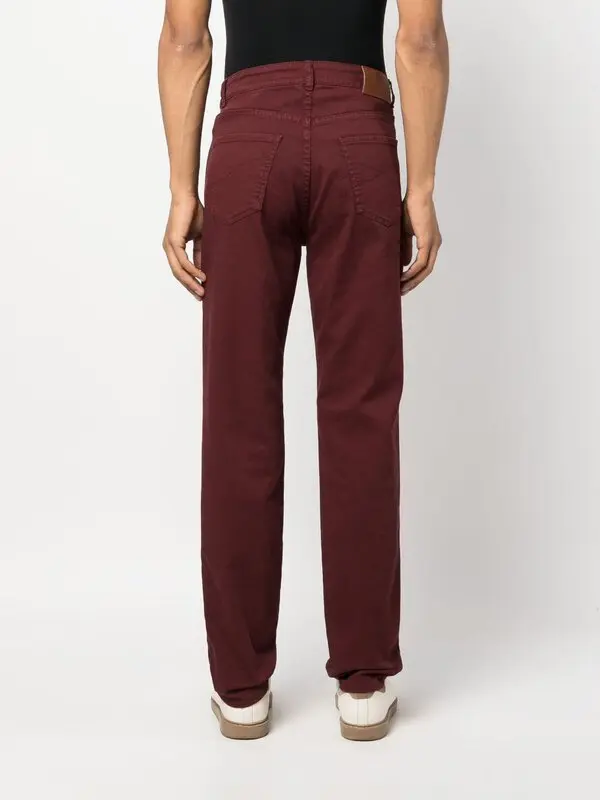 Brunello Cucinelli Mid-rise Straight-leg Jeans - Red