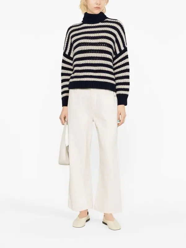 Brunello Cucinelli Stripe-print Turtleneck Jumper
