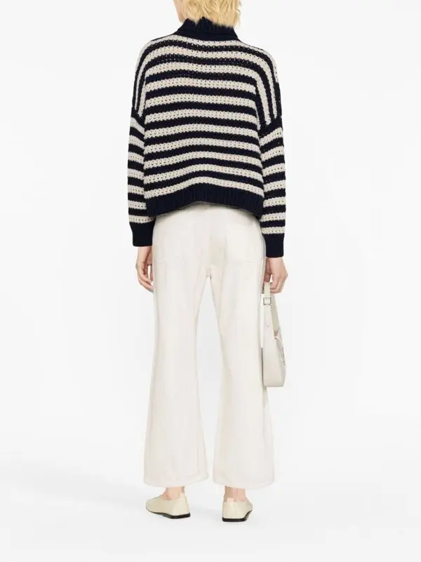 Brunello Cucinelli Stripe-print Turtleneck Jumper