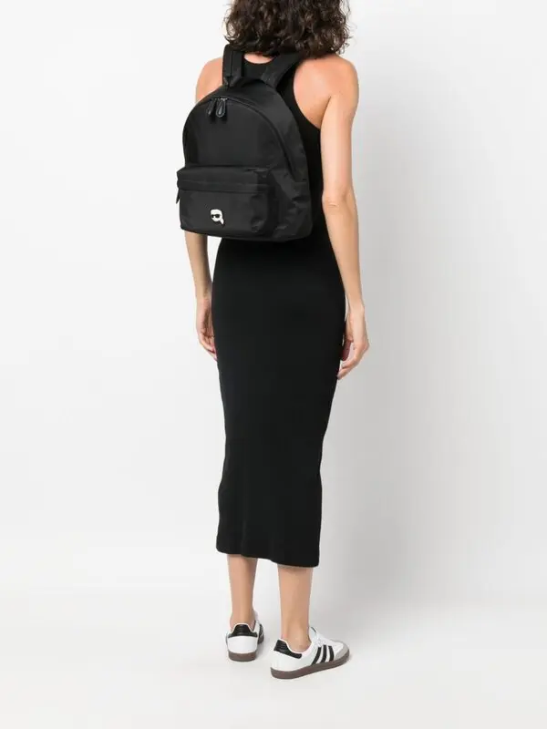 Karl Lagerfeld Logo-patch Faux-leather Backpack