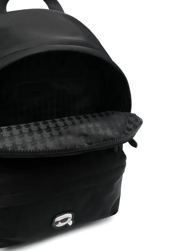 Karl Lagerfeld Logo-patch Faux-leather Backpack