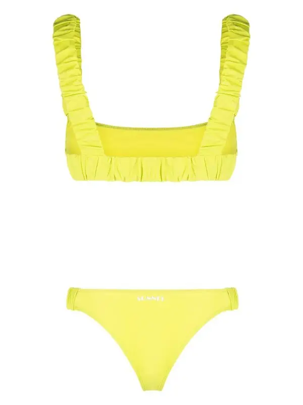 Sunnei Logo-print Ruched Bikini Set