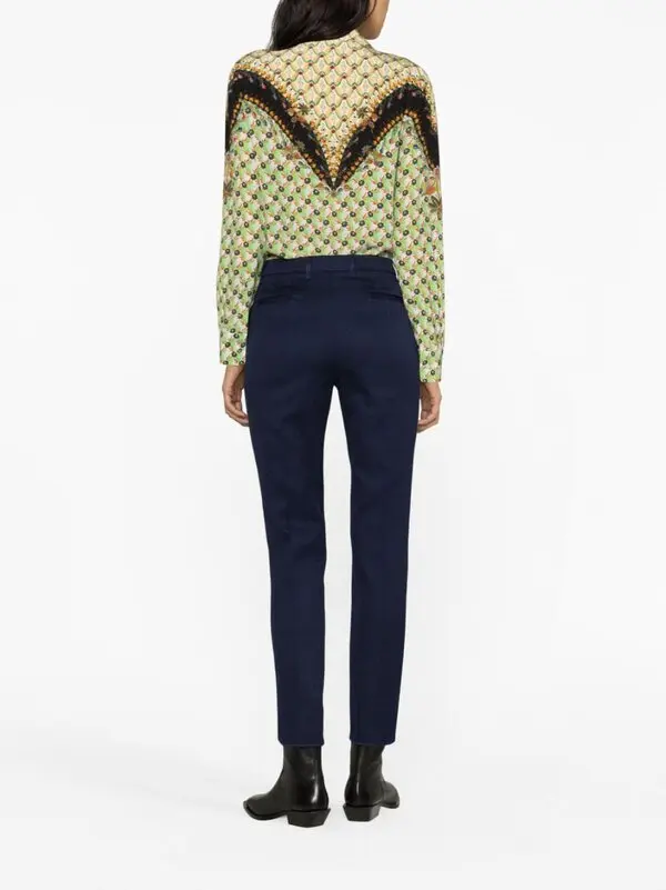 Etro Graphic-print Long-sleeve Shirt - Green