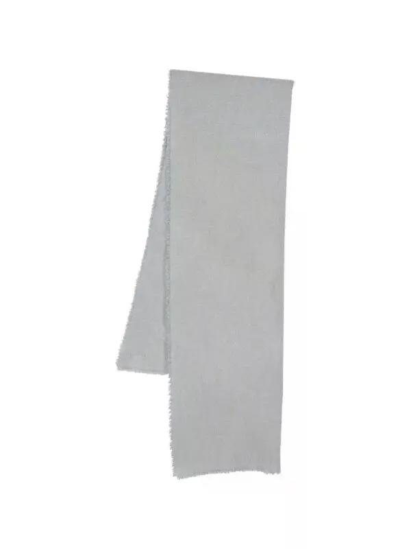 Faliero Sarti Frayed Virgin Wool-cashmere Scarf - Grey