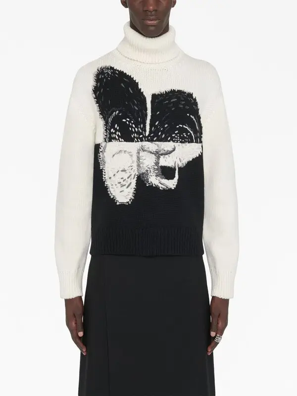 Alexander McQueen Spliced Orchid Jumper