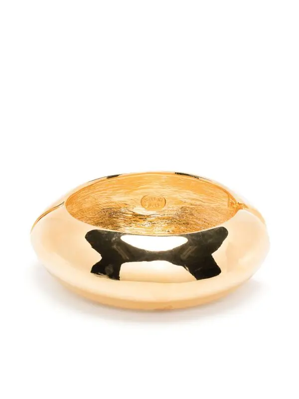 KENNETH JAY LANE Polished Hinged Bangle - Gold