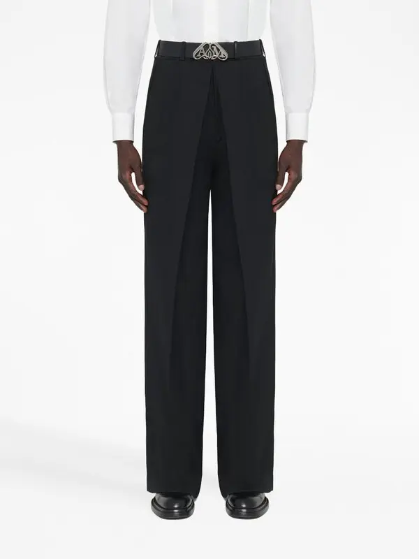 Alexander McQueen Mid-rise Straight-leg Trousers