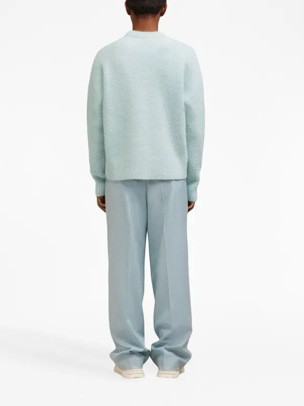 Ami Paris Cloudy Wool De Coeur Jumper In Blue - 41% Off | Editorialist