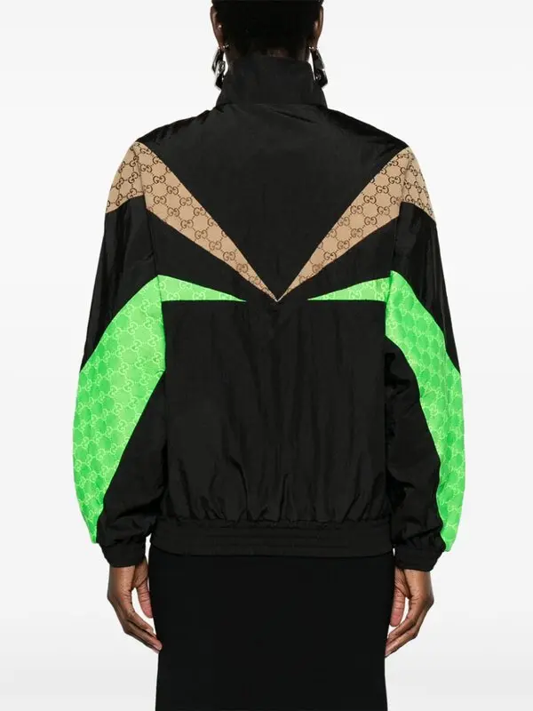Gucci Panelled Gg Canvas Bomber Jacket
