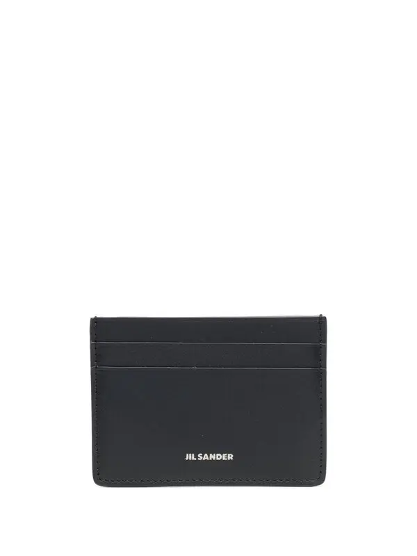 JIL SANDER Logo-print Leather Cardholder - Black