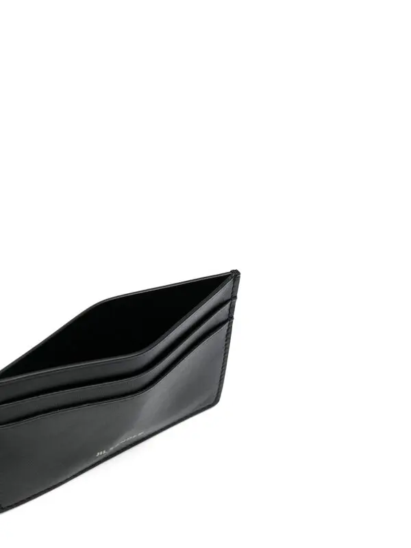 JIL SANDER Logo-print Leather Cardholder - Black