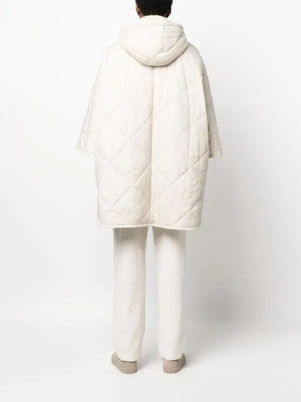 Brunello Cucinelli Wide-sleeve Quilted Coat - Neutrals