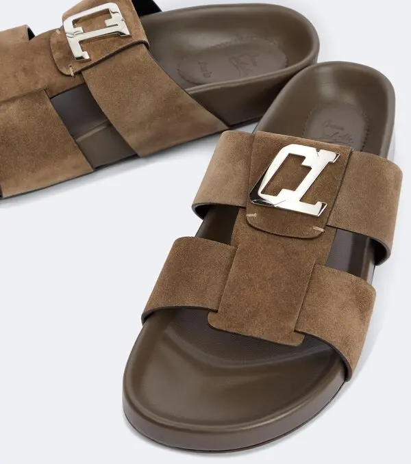 CHRISTIAN LOUBOUTIN Dhabubizz Suede Sandals - Brown